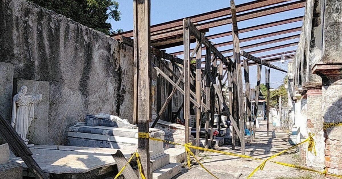 Arcada del panteón municipal continúa representando riesgo para la ...