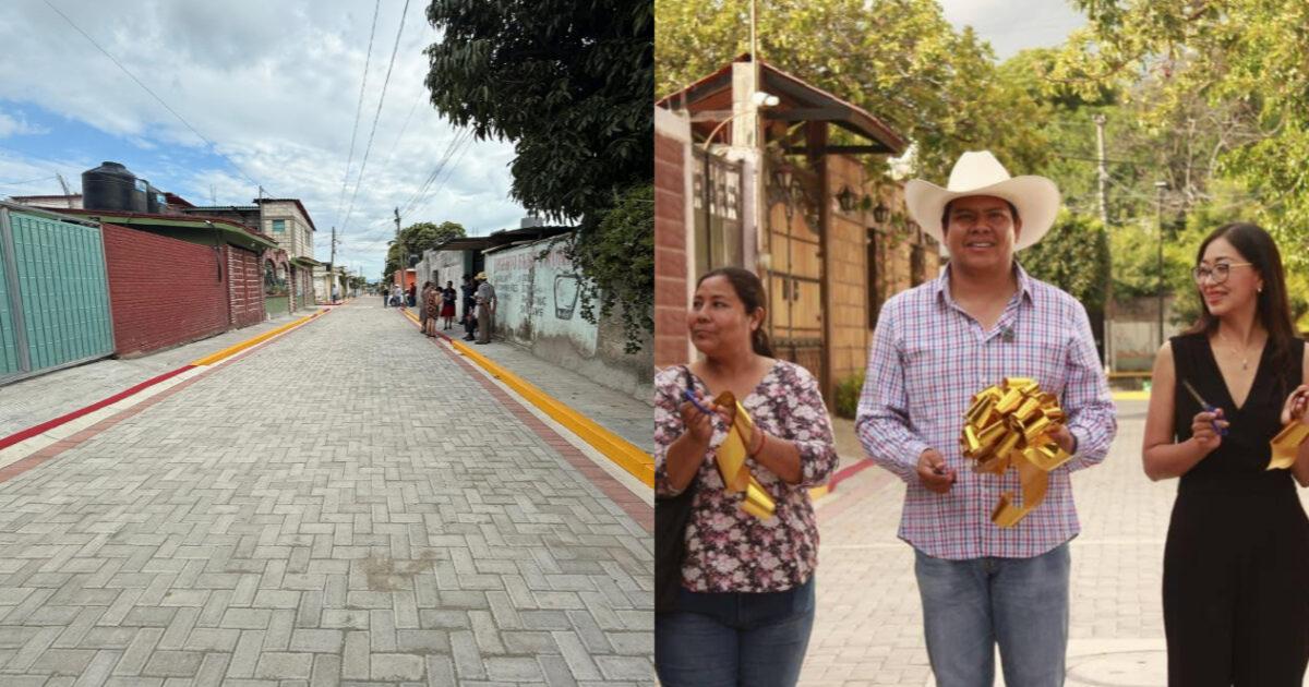 Entrega Ángel Domínguez calle rehabilitada con adoquín en Jantetelco ...